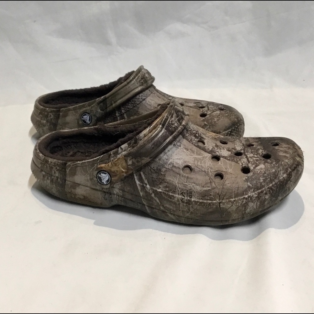 Crocs Mens' Classic Lined Realtree Edge Clogs - Gem
